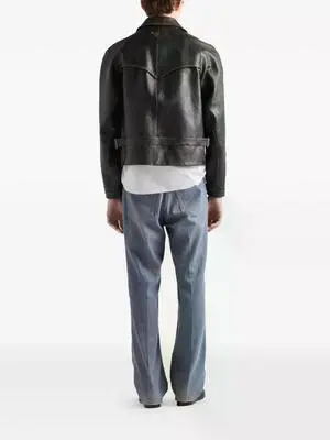 Prada Nappa Leather Jacket - Brown