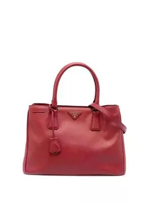 Prada Medium Saffiano Lux Galleria Satchel - Red