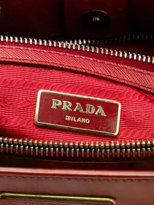 Prada Medium Saffiano Lux Galleria Satchel - Red