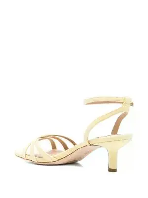 Ralph Lauren Kendyl Suede Crossover-strap Sandals - Yellow