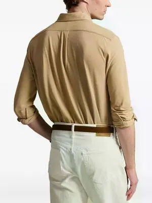 Polo Ralph Lauren Button-down Embroidered Shirt - Neutrals