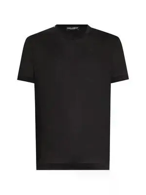 Dolce & Gabbana T-shirt In Melange Jersey - Black