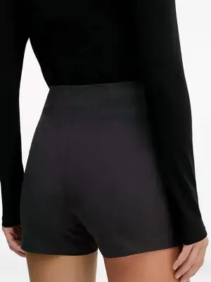 Sisley High-waisted Mini Shorts With Overlay Detail