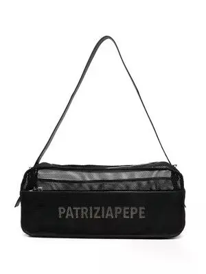 Patrizia Pepe Mesh Crossbody Bag - Black