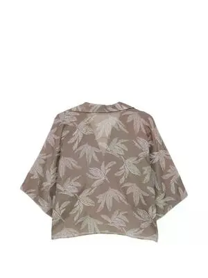 BARBA NAPOLI Leaf-print Blouse