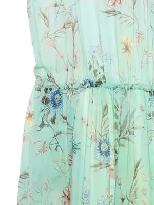 Eleventy Botanical Motif Sleeveless Dress
