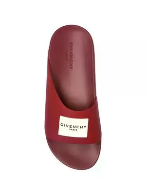 Givenchy Logo-patch Slides - Red
