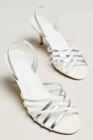 Maeve Colorblock Cross-strap Heeled Sandals