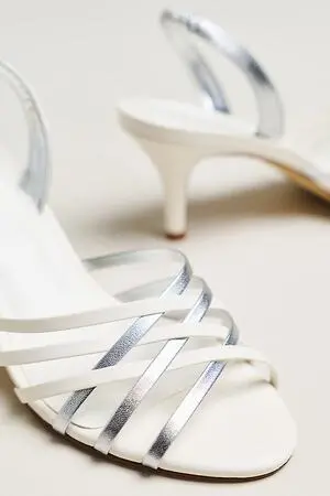 Maeve Colorblock Cross-strap Heeled Sandals