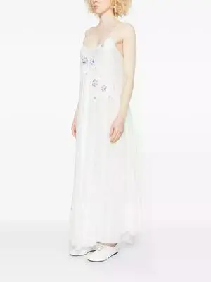 Ermanno Scervino Embroidered Slip Maxi Dress