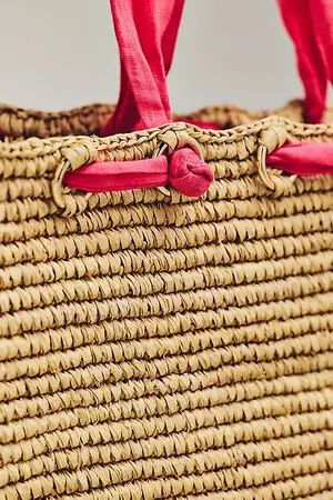 SENSI STUDIO Rectangular Toquilla Straw Bag