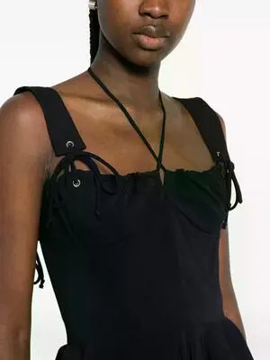 LES FILLES D'EVA Tied-straps Mini Dress - Black