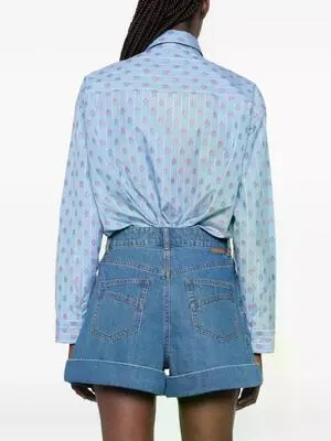 Etro Floral-print Striped Bodysuit