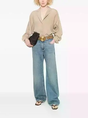 PHILIA LOFT Buttoned V-neck Shirt