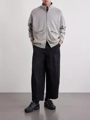 FRIZMWORKS Cotton-blend Jersey Zip-up Sweatshirt