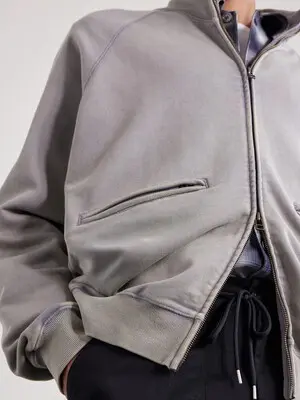 FRIZMWORKS Cotton-blend Jersey Zip-up Sweatshirt