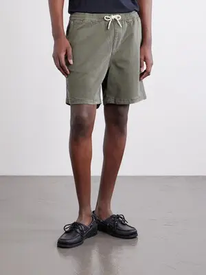 Nn07 Straight-leg Twill Drawstring Shorts - Green