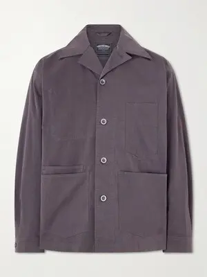 FRIZMWORKS Relaxed Cotton-blend Twill Blouson Jacket - Gray