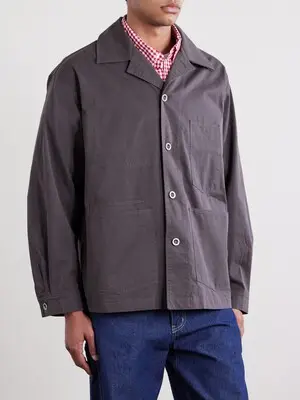 FRIZMWORKS Relaxed Cotton-blend Twill Blouson Jacket - Gray