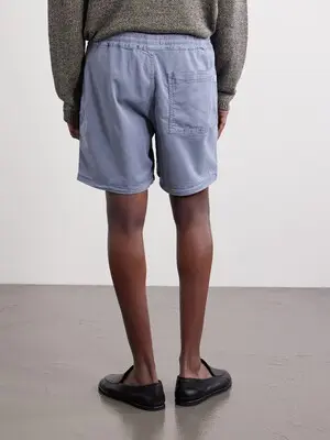 Nn07 Straight-leg Twill Drawstring Shorts - Blue