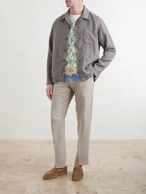 Hartford New Palmito Printed Cotton Shirt - Neutrals