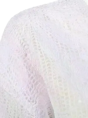 KANGRA Embroidered Sequin Top - White