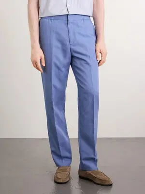 Paul Smith Straight-leg Cotton, Linen And Lyocell-blend Trousers
