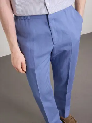 Paul Smith Straight-leg Cotton, Linen And Lyocell-blend Trousers