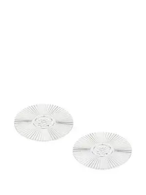Christofle Palmettes Malmaison Glass Coasters - Silver