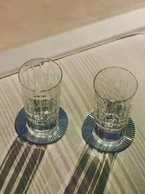 Christofle Palmettes Malmaison Glass Coasters
