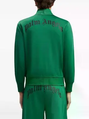 Palm Angels Curved Logo Sweater - Green