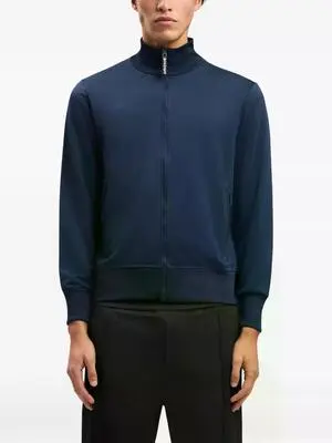Palm Angels Curved Logo Jacket - Blue
