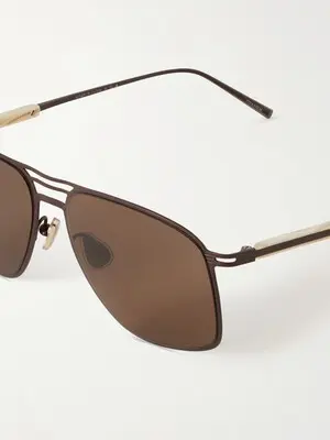 Brunello Cucinelli Aviator-style Sunglasses - Brown