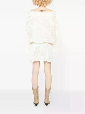 LES FILLES D'EVA Floral-lace Mini Dress - White