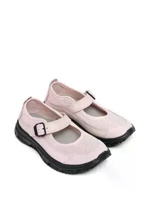 SALOMON Mesh Ballet Flats With Buckle Detail And Lug Sole - Pink