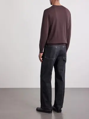 PIACENZA CASHMERE 1733 Cotton Crewneck Sweater - Brown