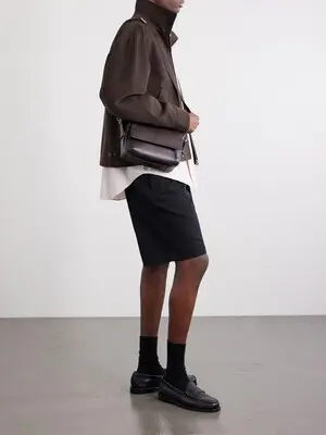 Nn07 Port' Small Leather Messenger Bag