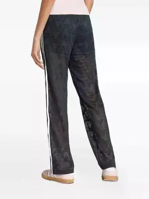 Adidas Stripe Patterned Track Pants - Black
