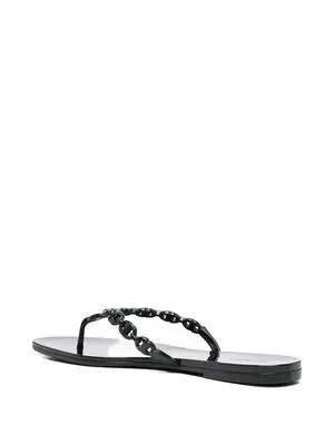 Tory Burch Gemini Chain-link Flip-flops - Black