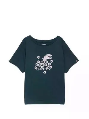 AGNES B. Texture Dino T-shirt - Blue
