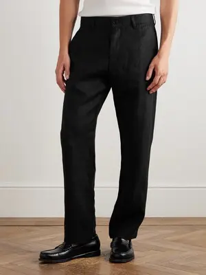 Nn07 Aden 1454 Straight-leg Linen Suit Trousers - Black