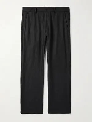 Nn07 NN07 Aden 1454 Straight-Leg Linen Suit Trousers Black