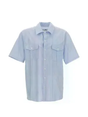 MAISON MARGIELA Pinstripe Chest-pocket Shirt - Blue
