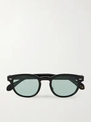 Oliver Spencer Round-frame Acetate Sunglasses - Black