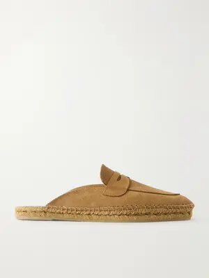 CastaÑer Nando Suede Backless Espadrilles - Neutrals