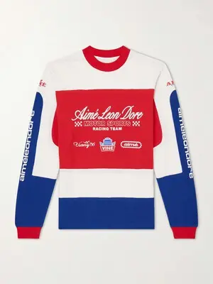 Aimé Leon Dore Motocross Printed Cotton-jersey T-shirt - Red