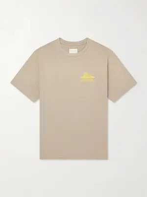 Aimé Leon Dore Unisphere Logo-print Cotton-jersey T-shirt - Neutrals