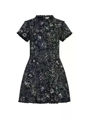 Cinq À Sept Nova Floral Mini Dress - Blue