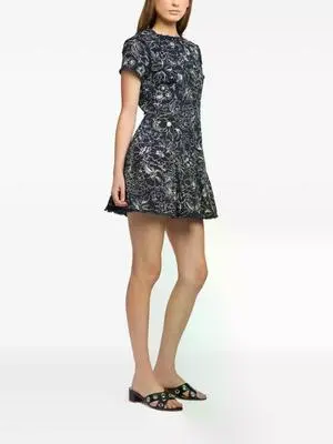Cinq À Sept Nova Floral Mini Dress - Blue