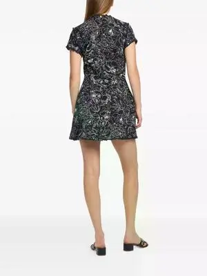 Cinq À Sept Nova Floral Mini Dress - Blue